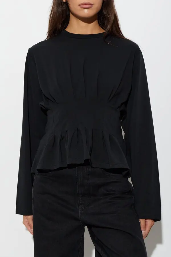 GESTUZ Gzinez Cotton Top With Peplum Detail