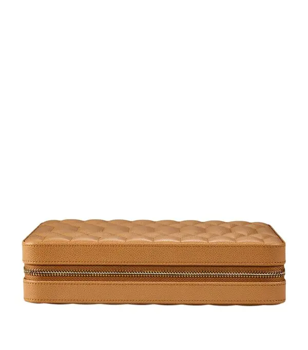 Wolf Large Lauren Travel Jewellery Case - Brown