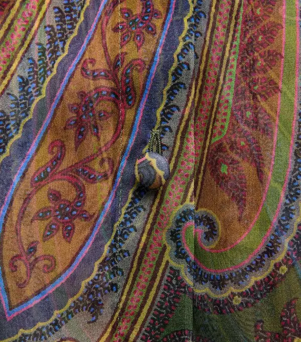 Etro Silk Ruffle Paisley Blouse