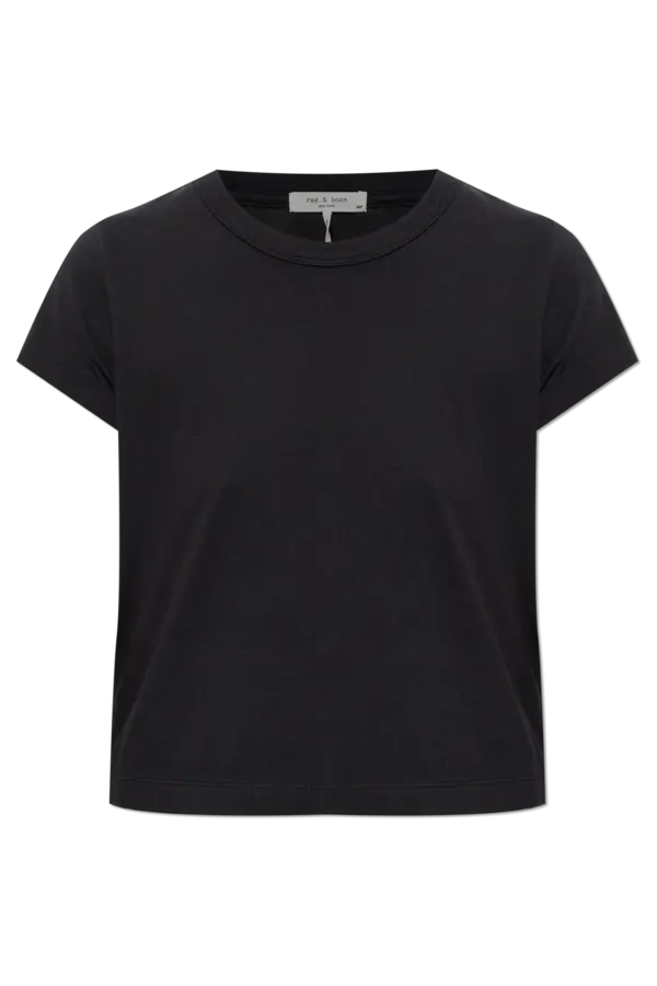 Rag & Bone Cotton T-shirt With A Crew Neck - Black