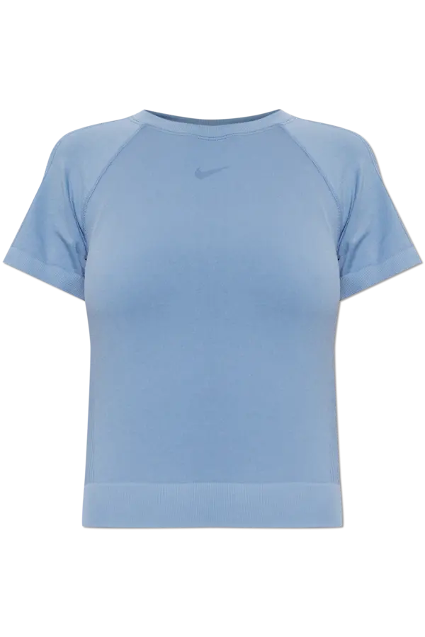 Nike Short Sleeve Top With Logo Accent - Blue