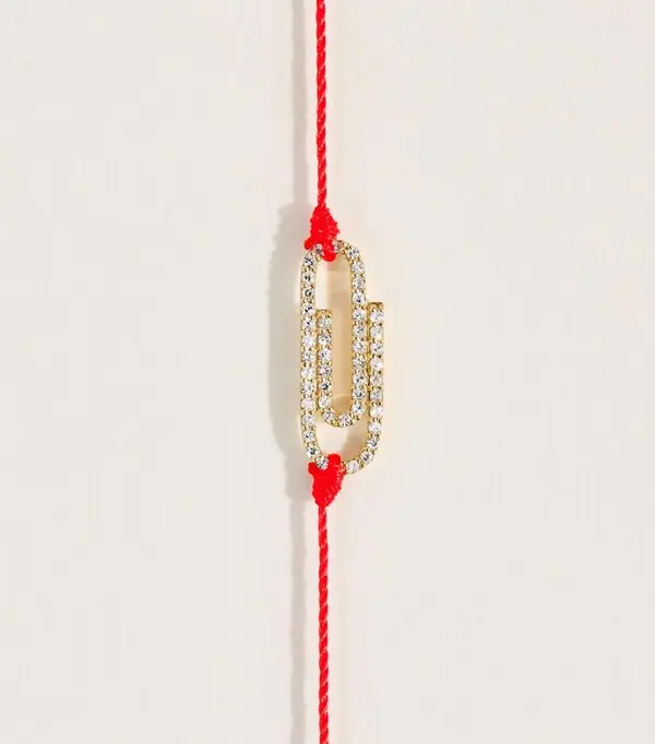 REDLINE Yellow Gold And Diamond Trombone Bracelet