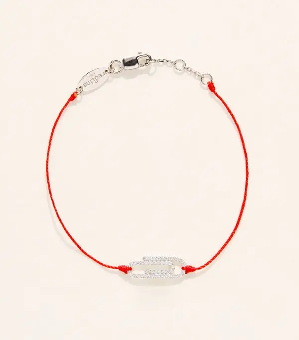 REDLINE White Gold And Diamond Trombone Bracelet
