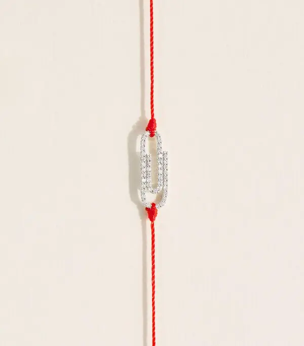REDLINE White Gold And Diamond Trombone Bracelet