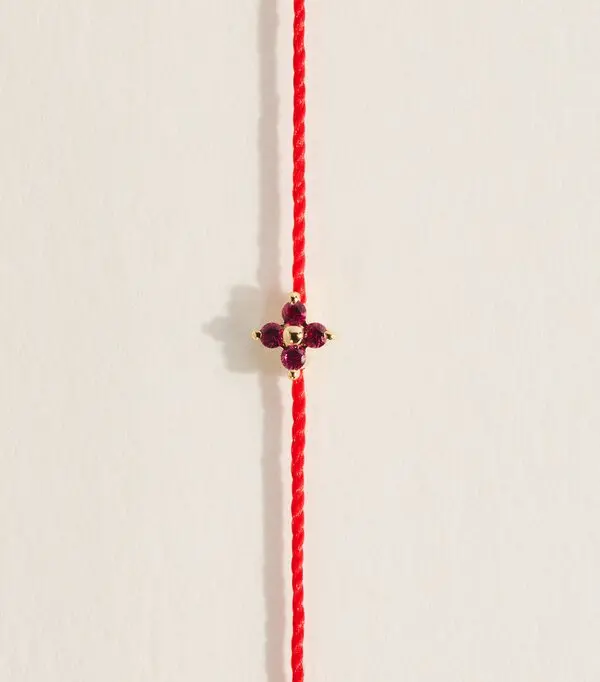 REDLINE Yellow Gold And Ruby Shiny Rubis Bracelet