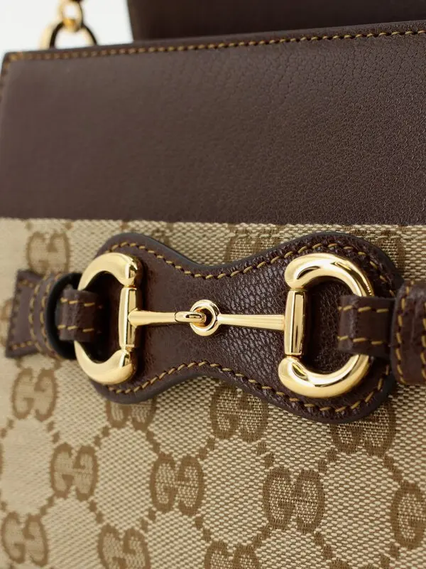 Gucci Horsebit Duomo Gg Canvas Handbag