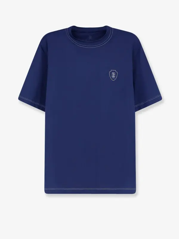 Brunello Cucinelli Technical Nylon Tshirt With Front Logo