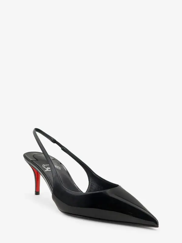 CHRISTIAN LOUBOUTIN Miss Z Patent Leather Slingback - Black