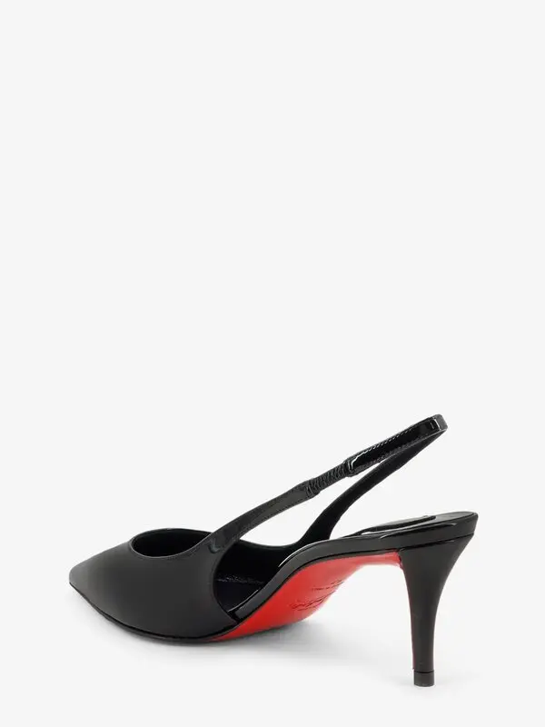 CHRISTIAN LOUBOUTIN Miss Z Patent Leather Slingback - Black