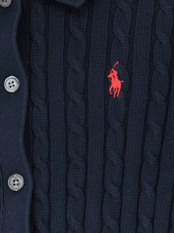 Polo Ralph Lauren Cotton Cardigan With Braided Knit
