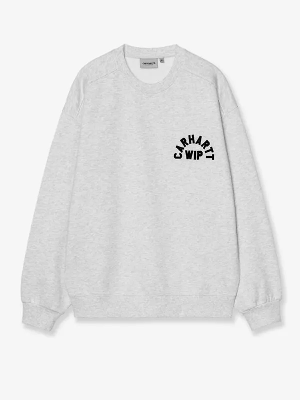 Carhartt Work In Progress Arch Script Cotton Blend Sweatshirt - Grey