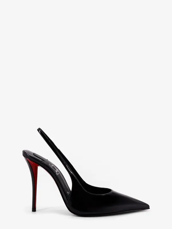 CHRISTIAN LOUBOUTIN Miss Z Patent Leather Slingback Décollet - Black
