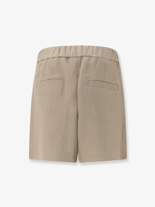 Brunello Cucinelli Viscose And Linen Blend Bermuda Shorts