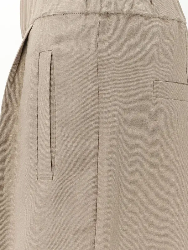 Brunello Cucinelli Viscose And Linen Blend Bermuda Shorts