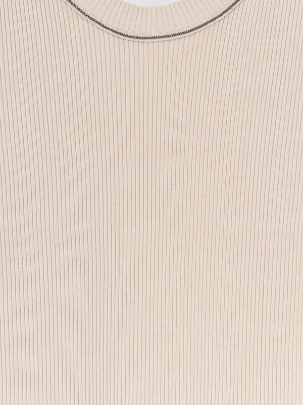 Brunello Cucinelli Stretch Cotton Ribbed Tank Top
