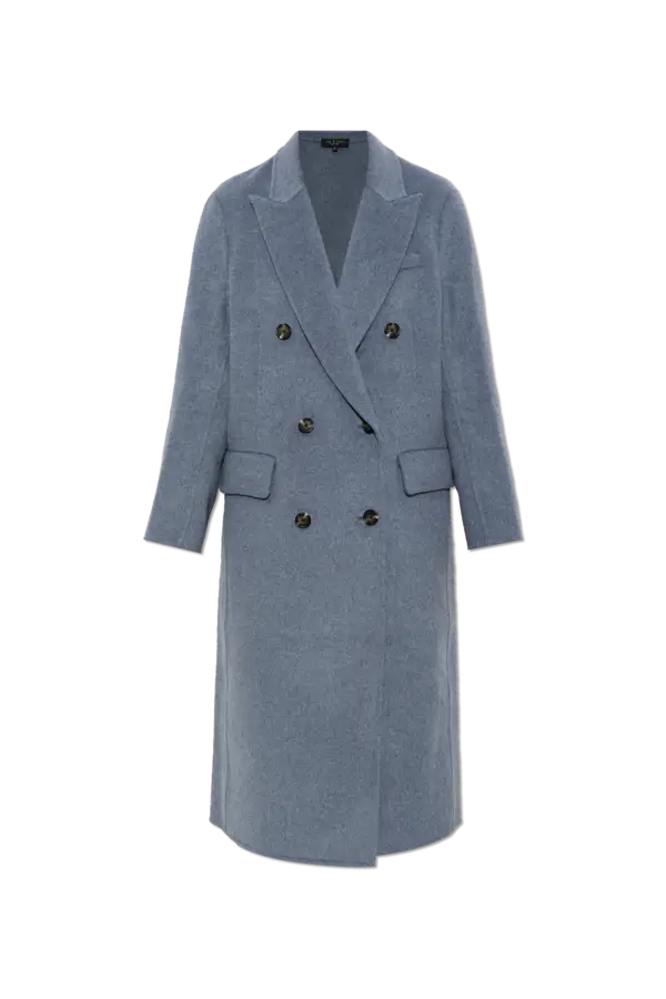 Rag & Bone Double-breasted Wool Cashmere Blend Coat - Blue
