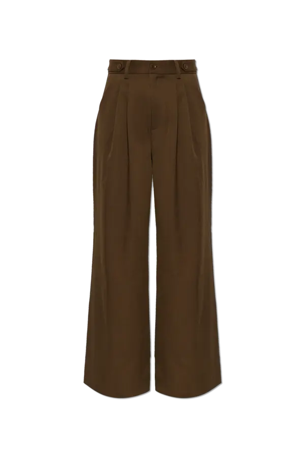GESTUZ Gzstacy Pleated Wide Leg Trousers - Brown