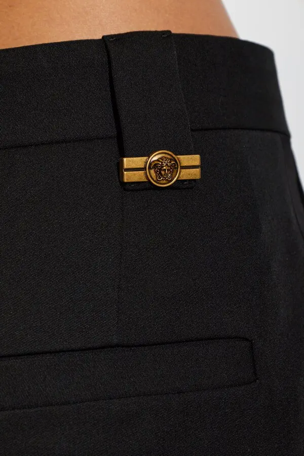 Versace Wool Pleated Trousers