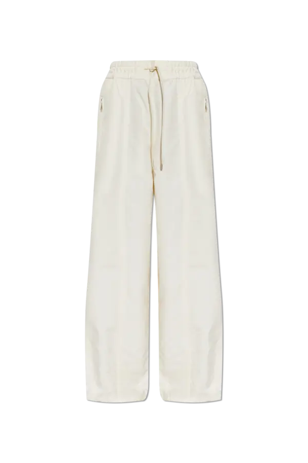 Bottega Veneta Wide-leg Drawstring Pants - Cream