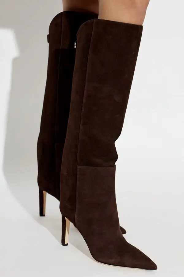 JIMMY CHOO Alizze Suede Knee-high Stiletto Boots