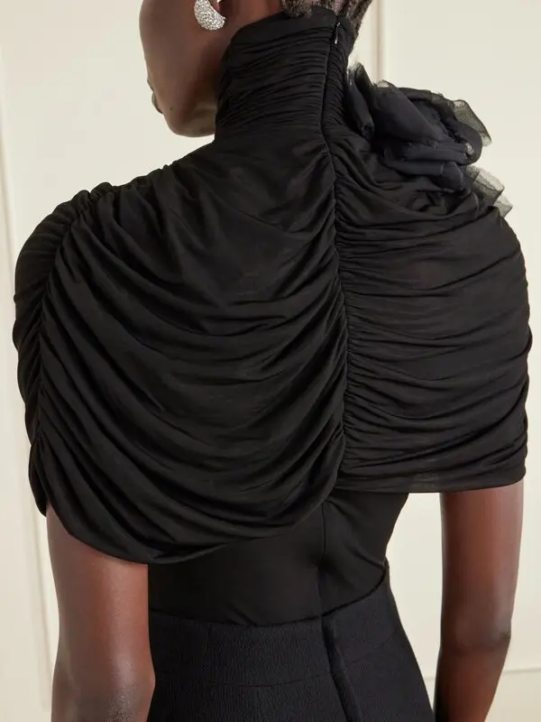 Magda Butrym Draped High-neck Bodysuit