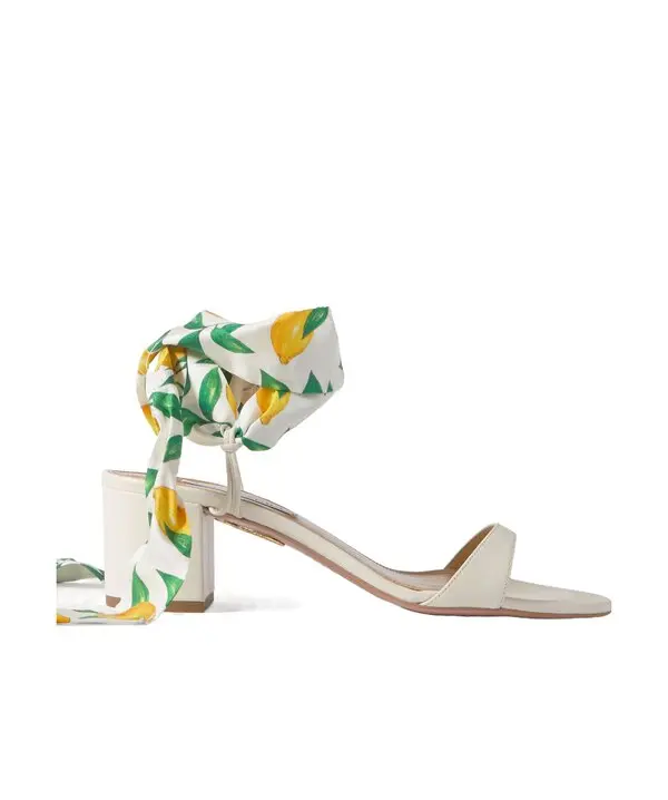 AQUAZZURA Round-headed High-heeled Sandals - White