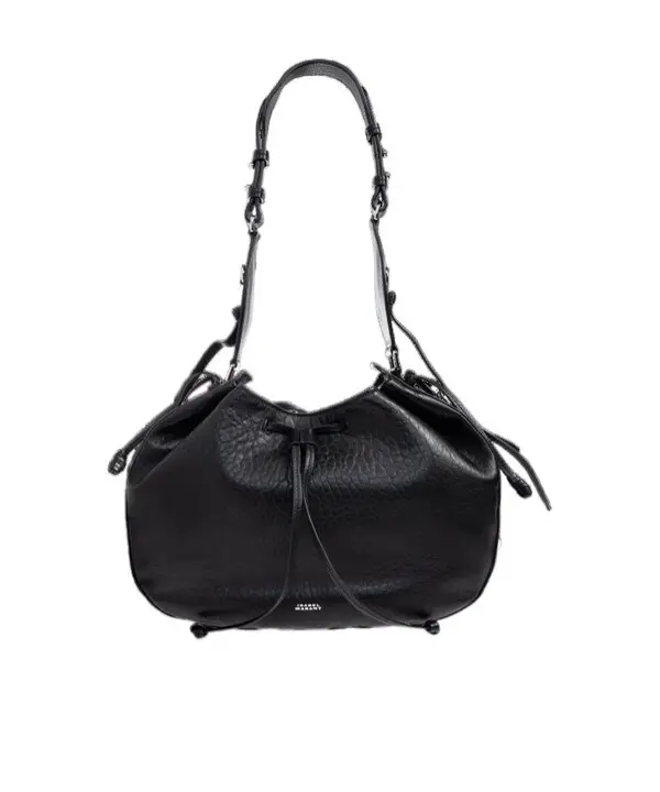 Isabel Marant Étoile Bolton Drawstring Hobo Bag - Black