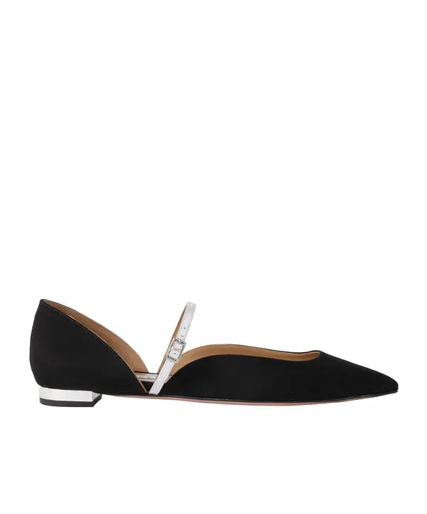 AQUAZZURA Pointed Flat Shoes - Black