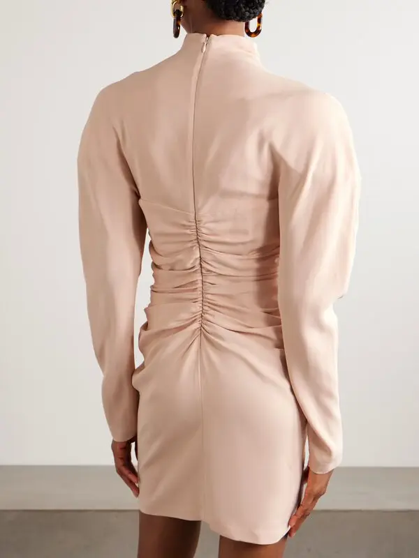 Stella McCartney Pleated Crepe Mini Dress