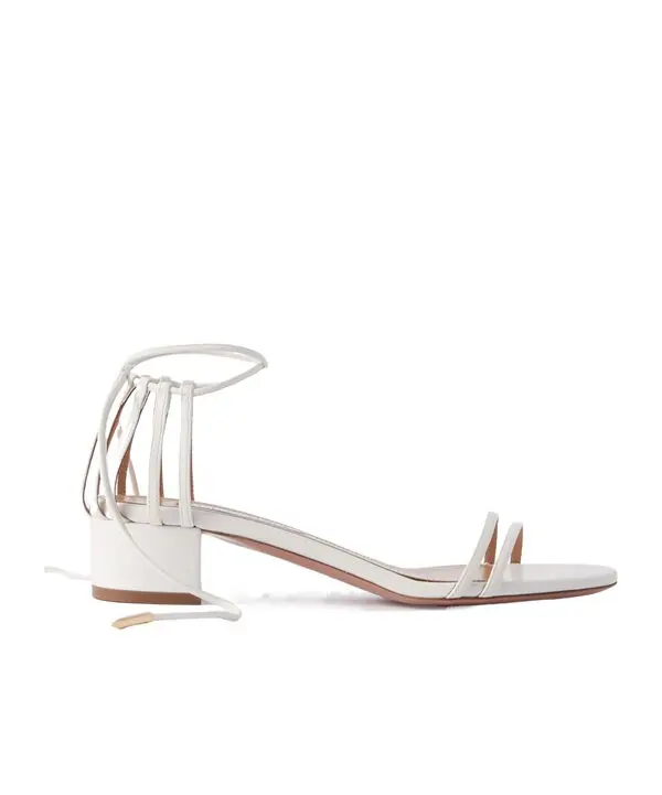 AQUAZZURA Open-toed High-heeled Sandals - White