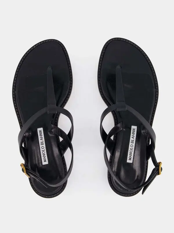 Manolo Blahnik Open-toed Flat Sandals