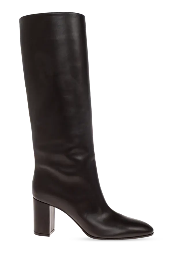 GIANVITO ROSSI Dana' Knee-high Block Heel Boots In Calf Leather - Brown