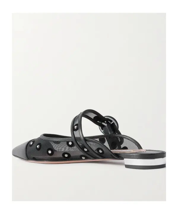 AQUAZZURA Crystal-embellished Mules