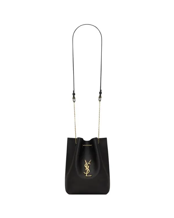 Saint Laurent Pochon In Lambskin - Black