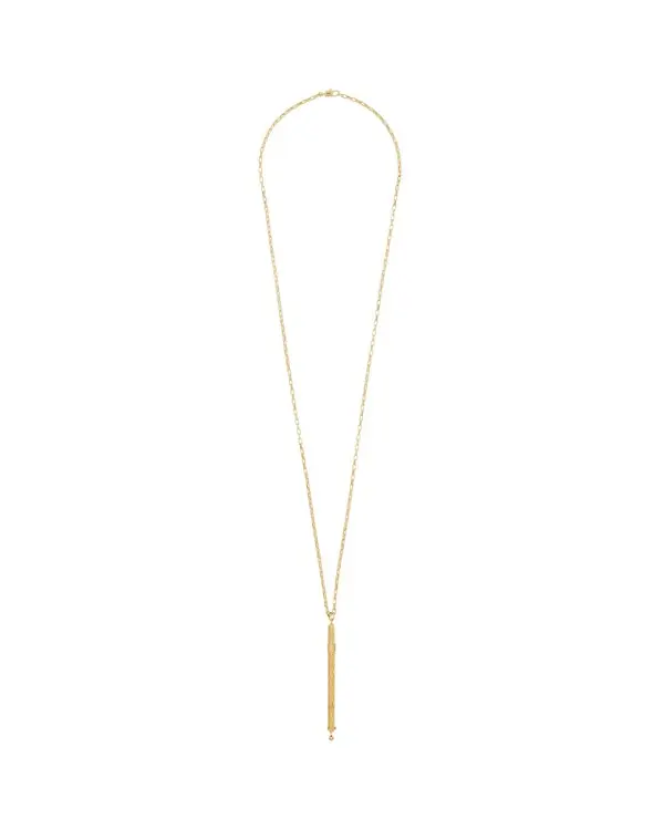 Saint Laurent Metal Necklace Shaped Like A Cocktail Stirrer