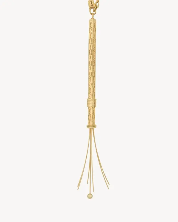 Saint Laurent Metal Necklace Shaped Like A Cocktail Stirrer