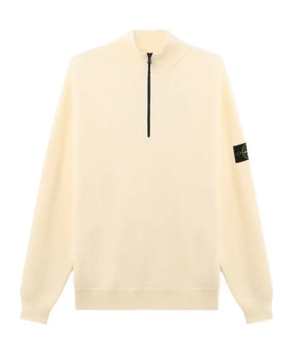 Stone Island Regular-fit Half-zip Jumper - Ivory