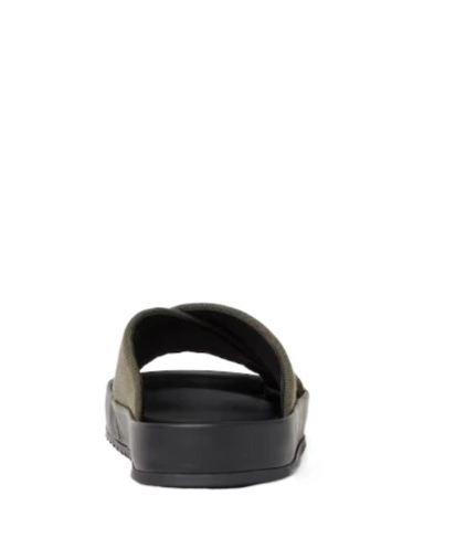 Fendi Leather And Canvas Slides