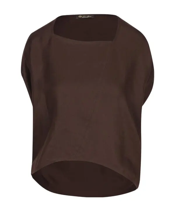 Loro Piana Square Neck T-shirt - Brown