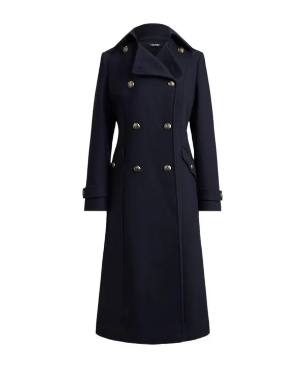 Ralph Lauren Double-breasted Wool Coat - Navy Blue