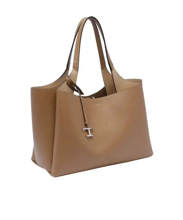 TOD'S T Timeless Logo Plaque Medium Tote Bag