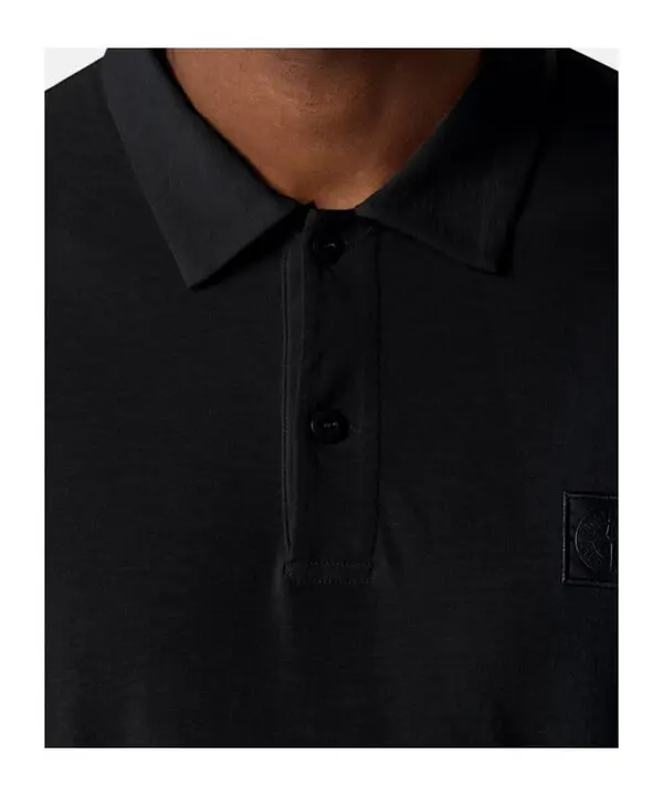 Stone Island Slim-fit Long-sleeve Polo With Tonal Compass Patch