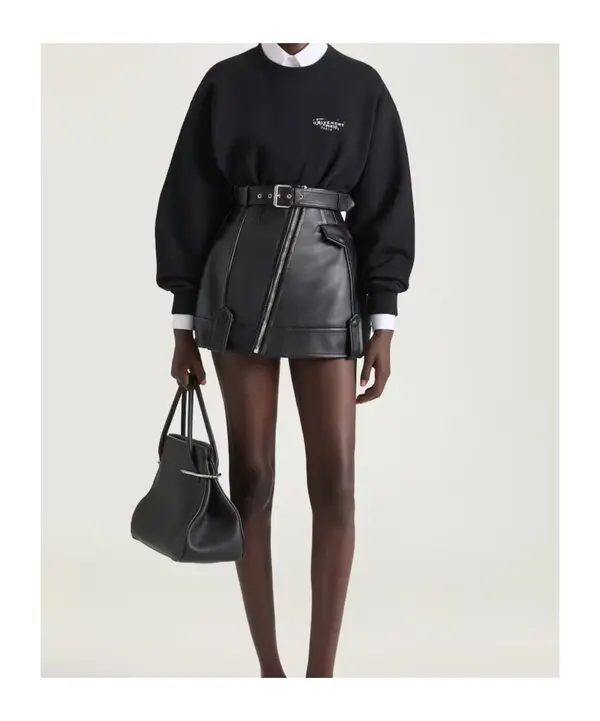 Givenchy Mini Biker Skirt In Nappa Leather
