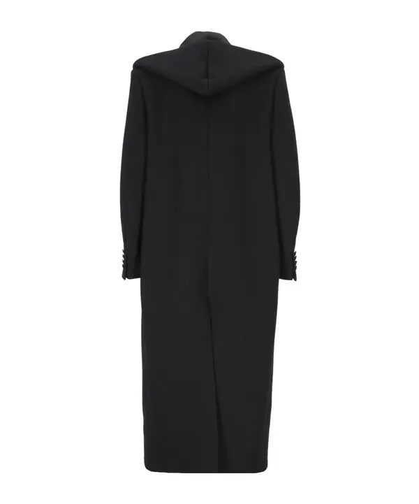 Balenciaga Maxi Hooded Double-breasted Coat