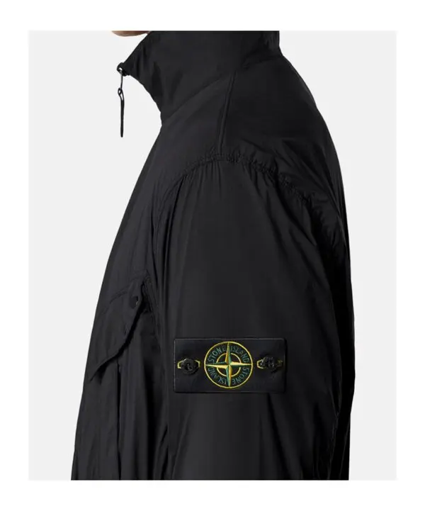 Stone Island Comfort-fit Zip-up Overshirt - Black