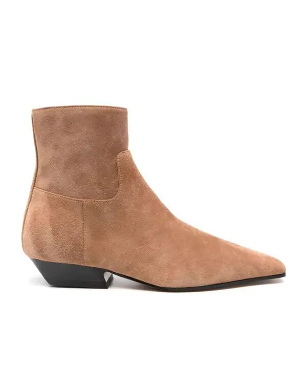 Khaite Marfa Square-toe Ankle Boots - Brown
