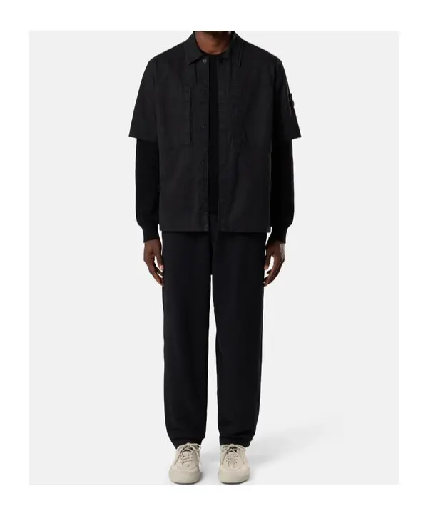 Stone Island Comfort-fit Short-sleeve Shirt With Chest Pockets