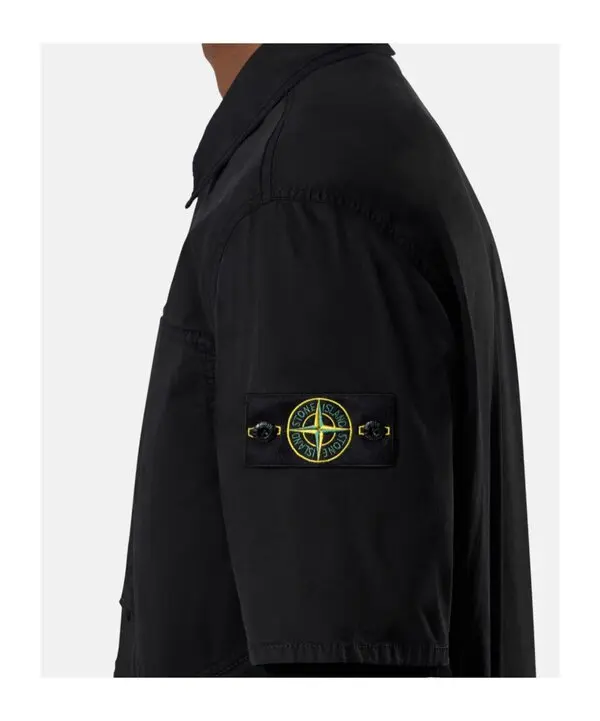Stone Island Comfort-fit Short-sleeve Shirt With Chest Pockets