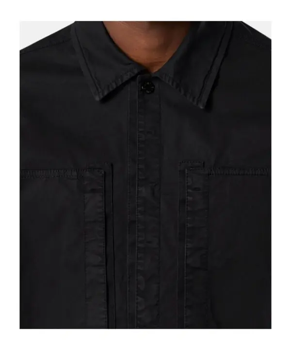 Stone Island Comfort-fit Short-sleeve Shirt With Chest Pockets