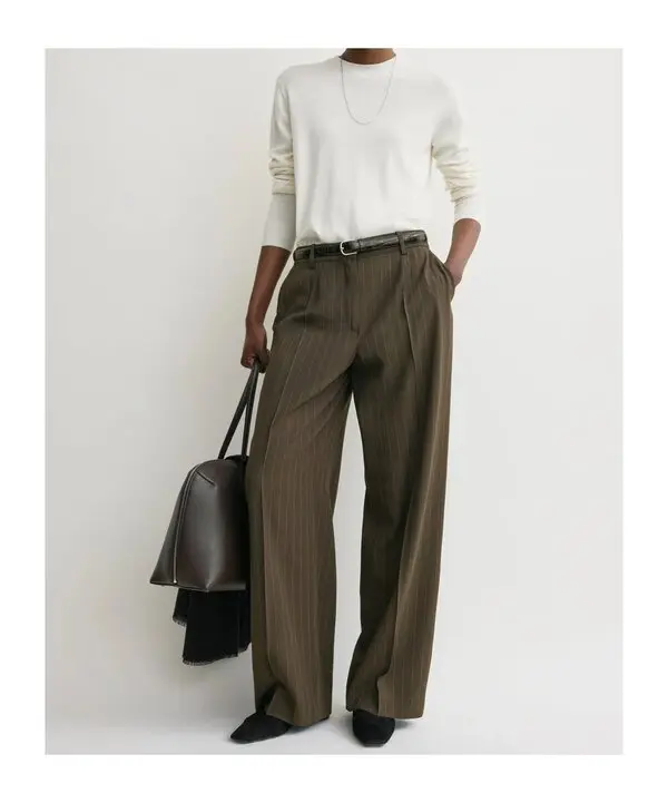 TOTEME Pinstripe Wide Trousers